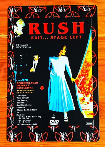 RUSH EXIT STAGE LEFT TIN METAL SIGN | eBay