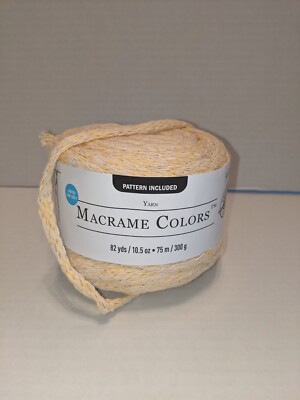 Loops And Threads Macrame Colors Yarn 82yds Beige Pattern Included | eBay