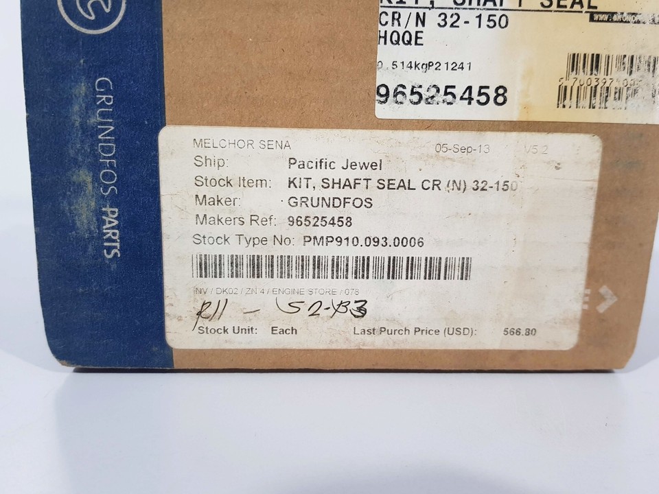 GRUNDFOS 96525458 SHAFT SEAL KIT CR(N)32-150 HQQE | eBay