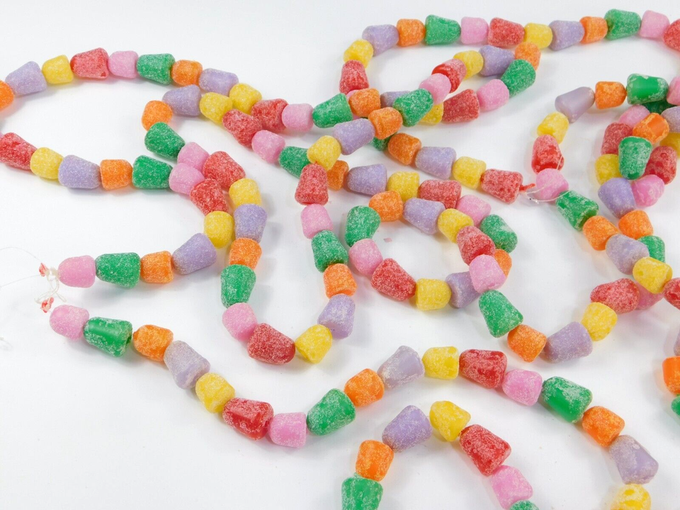 VTG Multicolor Plastic Sugared Candy Gum Drop Christmas Tree Garland ...