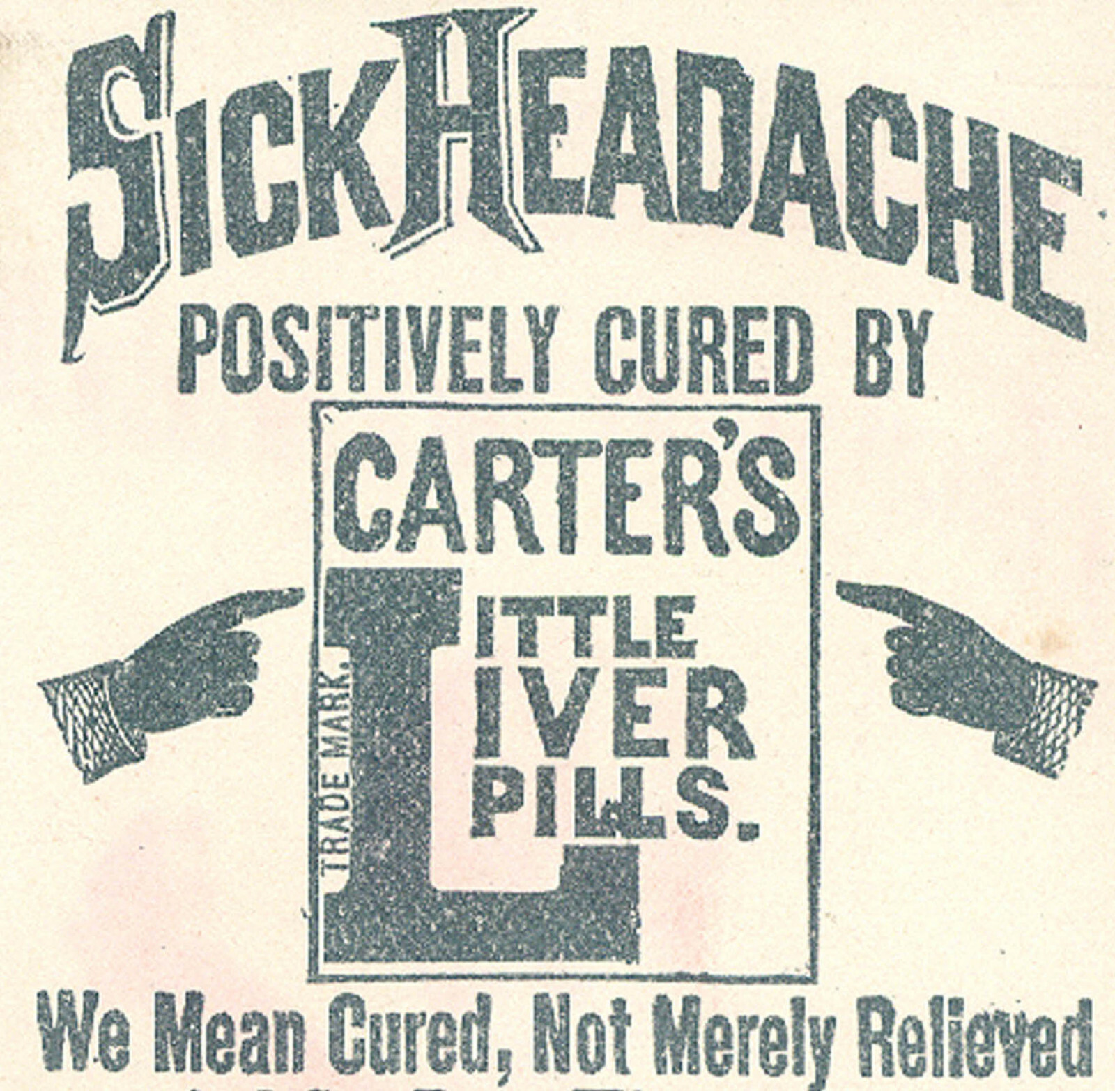 1880's CARTER'S LITTLE LIVER PILLS TRADE CARD, ALWAYS CURE SICK ...