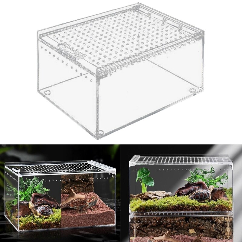 Acrylic Case Arboreal Tarantula Enclosure Reptile Habitat Terrarium ...