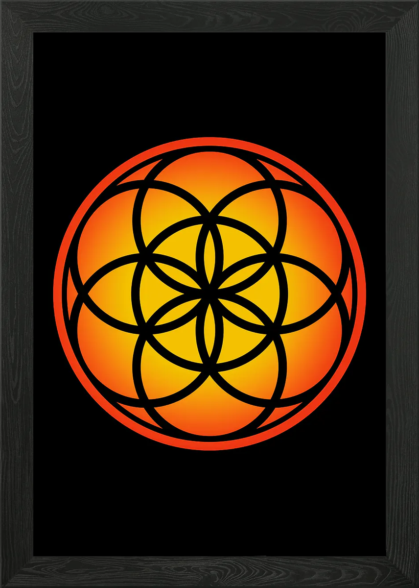 Flower of Life Framed Wall Art Poster Canvas Print Picture | eBay UK