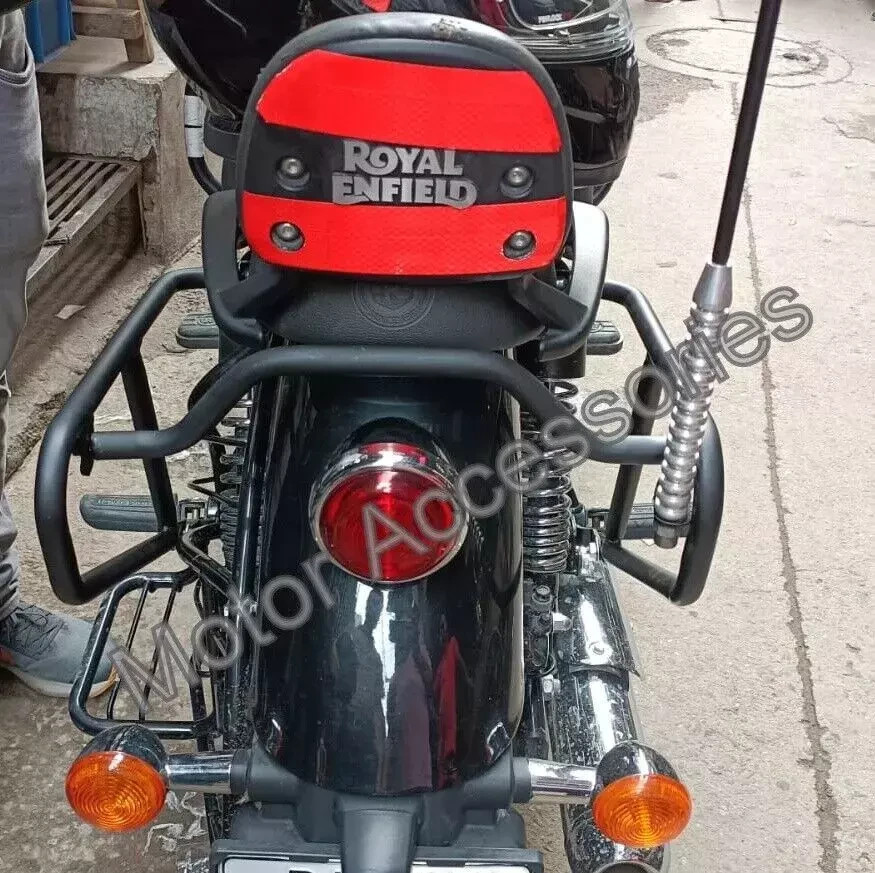Brand New Saddle Bag Stay Rail Black Color Fit For Royal Enfield Meteor ...