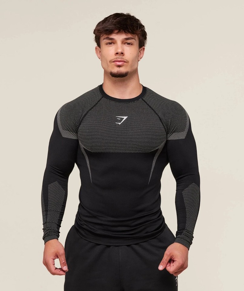 Size L - Gymshark Onyx 5.0 Seamless Short / Long Sleeve T-Shirt - SHIP ...