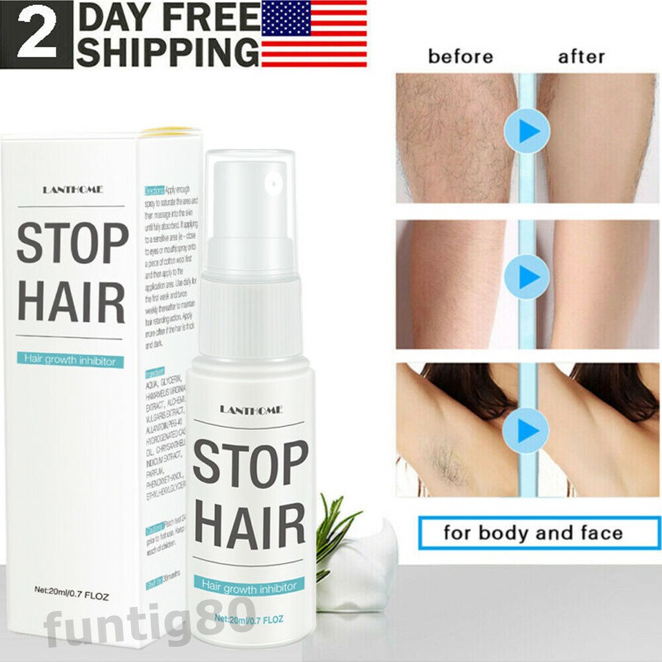 Painless Hair Removal Spray Permanent Depilatory Soft Skin Hair Growth ...
