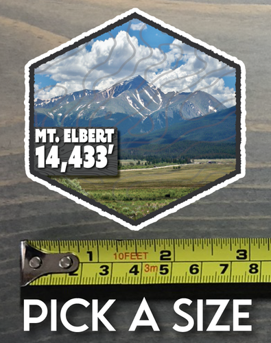 Mt. Elbert Sticker Decal 14er 14ers Mountain Colorado Massive Bierstadt ...