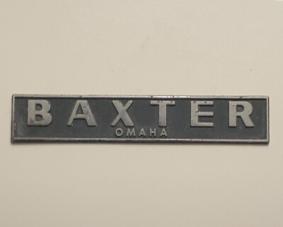 Vintage Baxter Ford Omaha Nebraska Metal Dealer Badge Tag Emblem Trunk ...