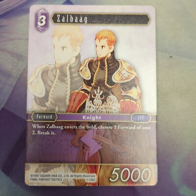Final Fantasy TCG Opus I Zalbaag 1-136C | eBay
