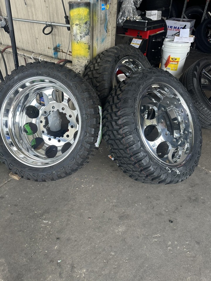 22" MEGA HOLE ALCOA CUSTOM CUT WHEELS WITH TIRES 33 OR35125022 FOR ...