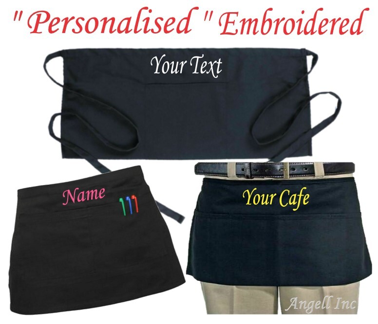 Personalised Custom Embroidered Apron with POCKET BBQ Chef Cooking ...