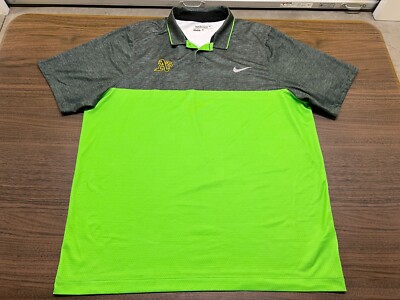 Oakland A’s Men’s Two-Toned Green Golf Polo Shirt - Nike Dri-Fit - XL ...