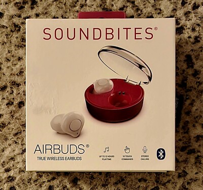 Soundbites Airbuds True Wireless Bluetooth Earbuds With Charging Cradle ...