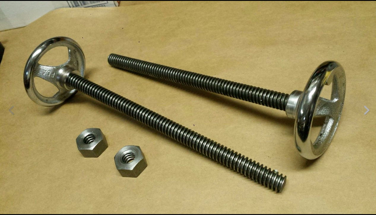 Moxon Hand wheel Kit with Acme Screws, 6" Hand wheels & Nuts NEW Maxon ...