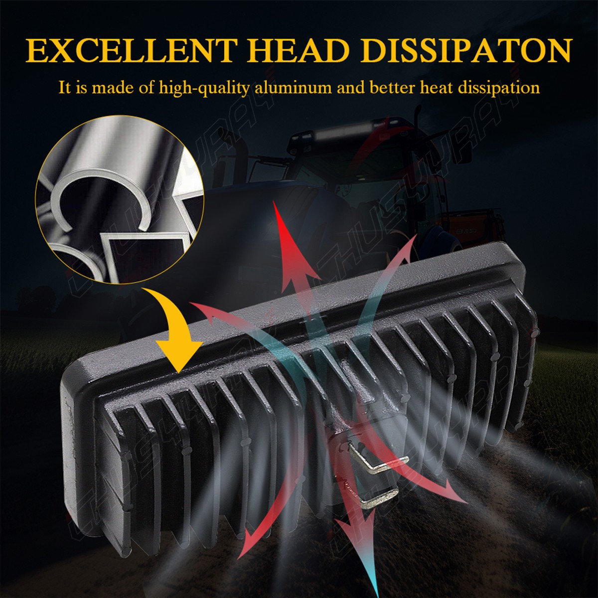 4X LED Upper Cab Light Lamp FOR John Deere 7210, 7410, 7510, 7610, 7710 ...