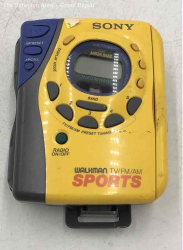 Sony Sports Walkman Yellow TV/AM/FM Portable Radio Cassette Player | eBay
