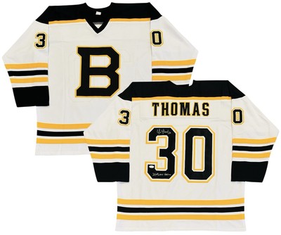 Tim Thomas Signed Boston Bruins Custom Jersey W/ 2009 & 2011 Vezina ...