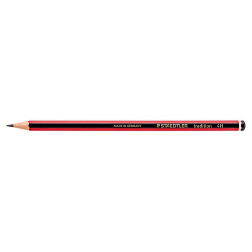 Staedtler Tradition Red & Black Pencil 4H - 110 Sketching & Writing ...