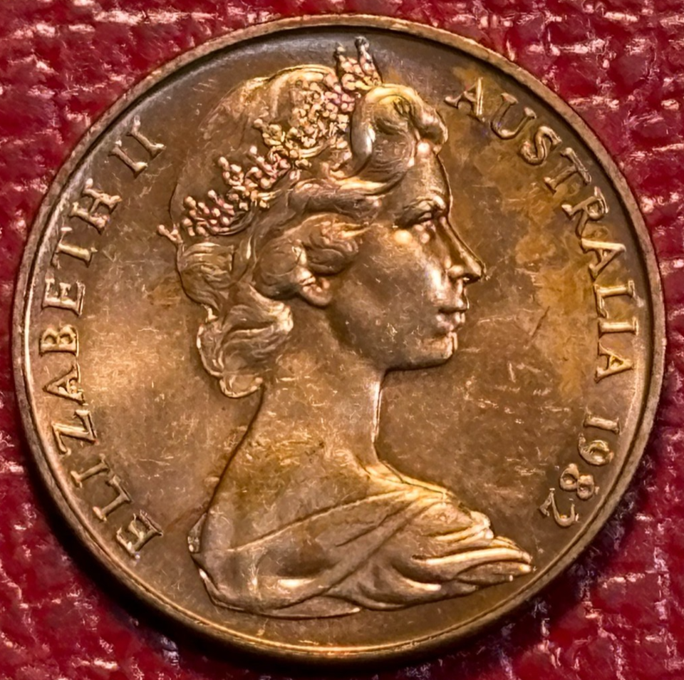 HIGH GRADE UNC 1982 AUSTRALIA AUSTRALIAN -TWO CENTS FRILLED LIZARD COIN ...