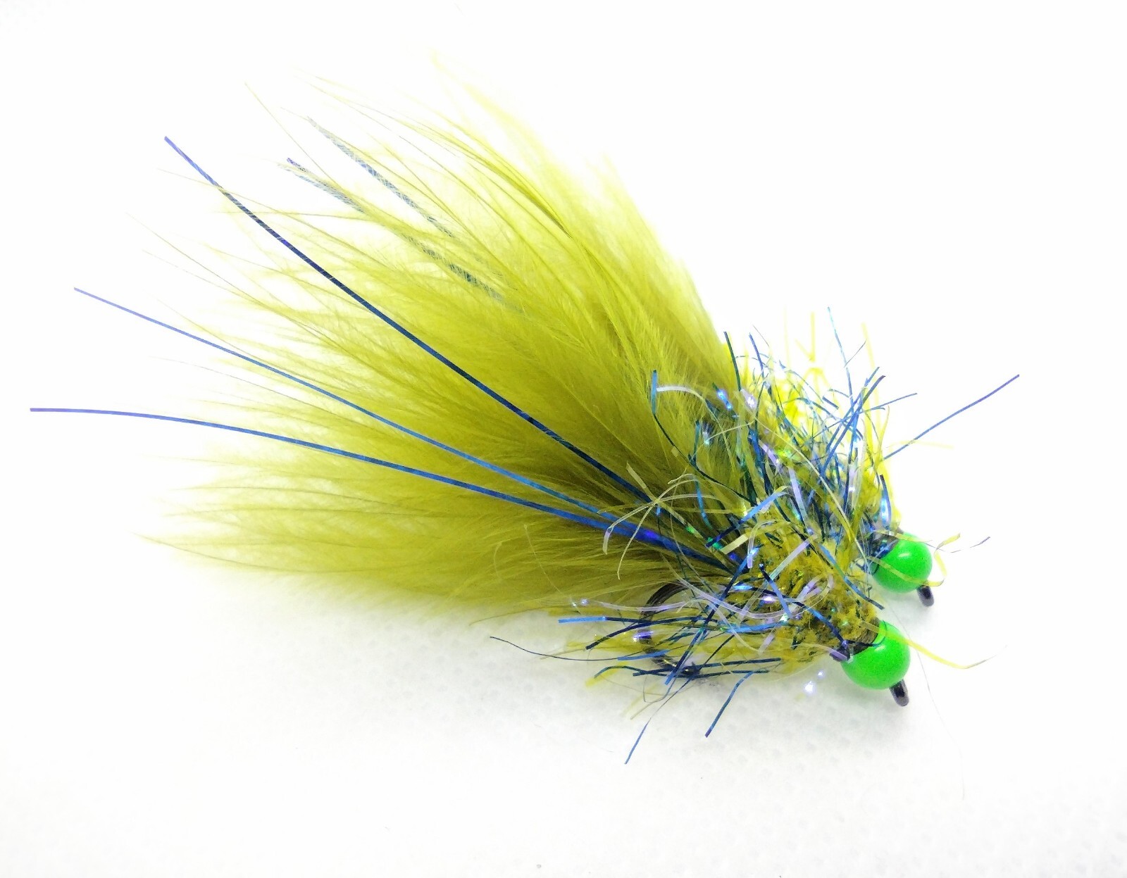 Blue Flash Damsel Fly, Set 12 Lures Flies, Olive Nano UV Straggle ...