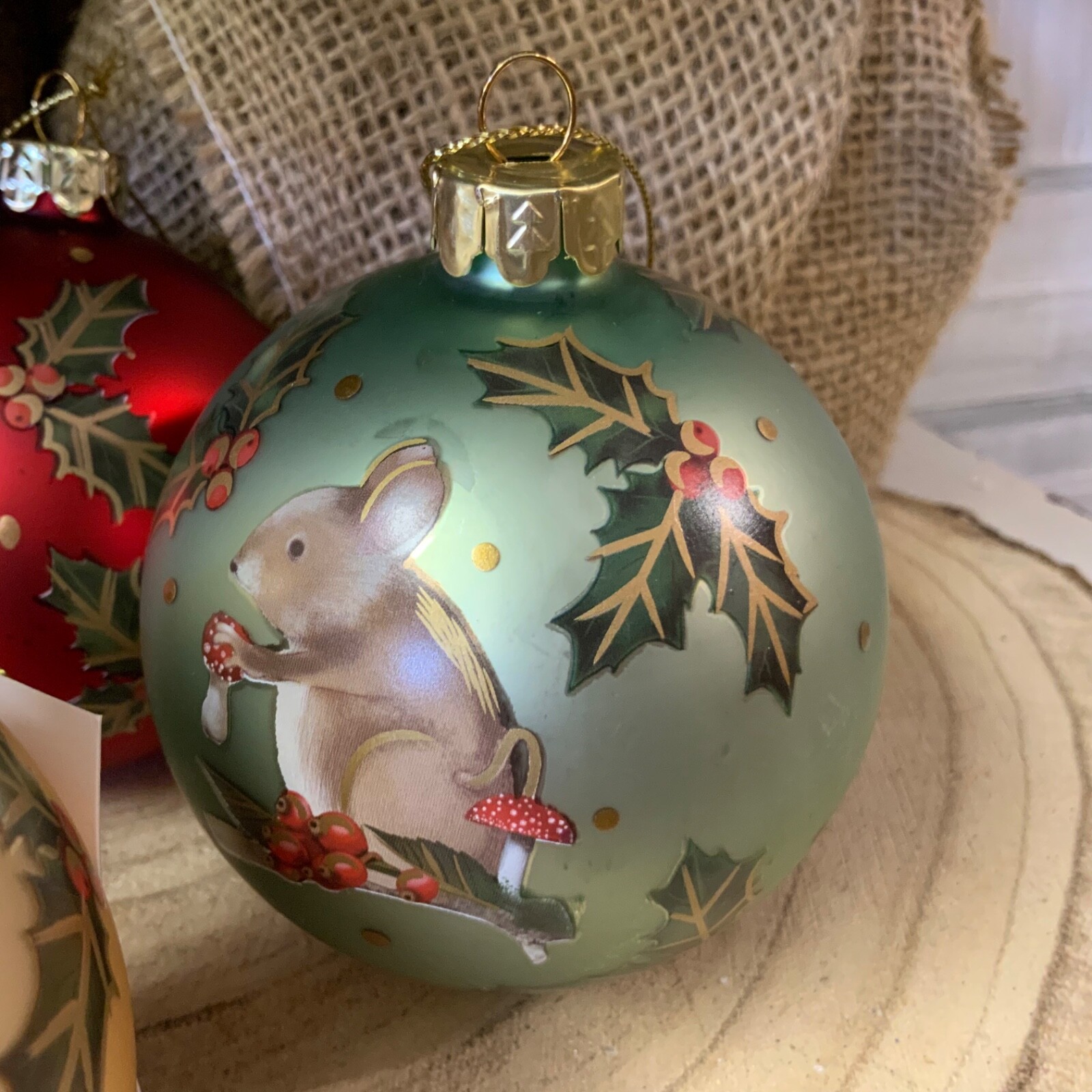 Woodland Wildlife Christmas Tree Bauble Decoration Gisela Graham Birds ...