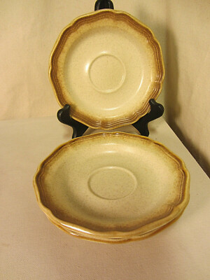 Mikasa 6-3/8” Saucer - Set of 3 Whole Wheat - Granola - Pattern E8000 ...