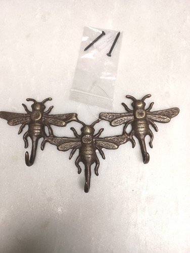 Viridian Bay Cast Iron Metal Triple Hook Bees | eBay
