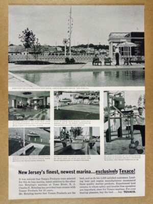 1961 Hotaling's Cedar Point Marina Toms River NJ Texaco vintage print ...