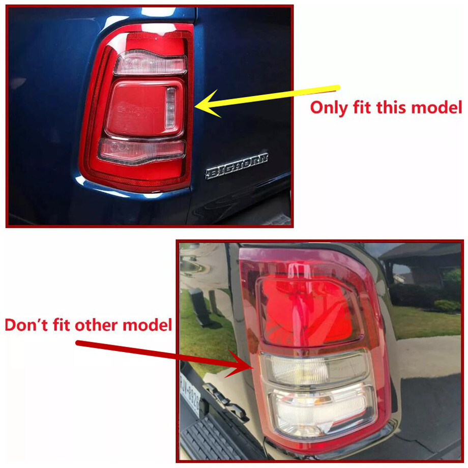 For 2019 - 2024 Dodge Ram 3500/2500/1500 Carbon Rear Light Lamp Frame ...