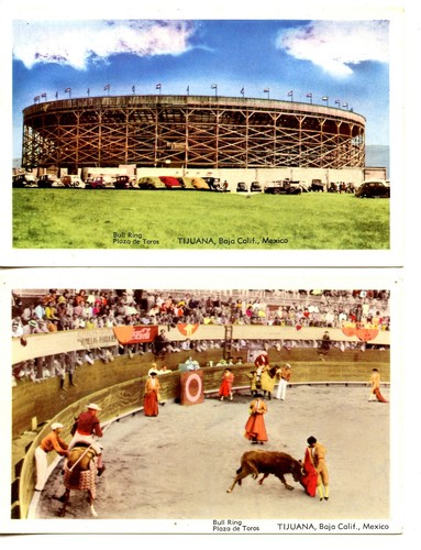 Bull Ring-Plaza de Toros-Exterior-Interior-Tijuana-Mexico-Vintage ...