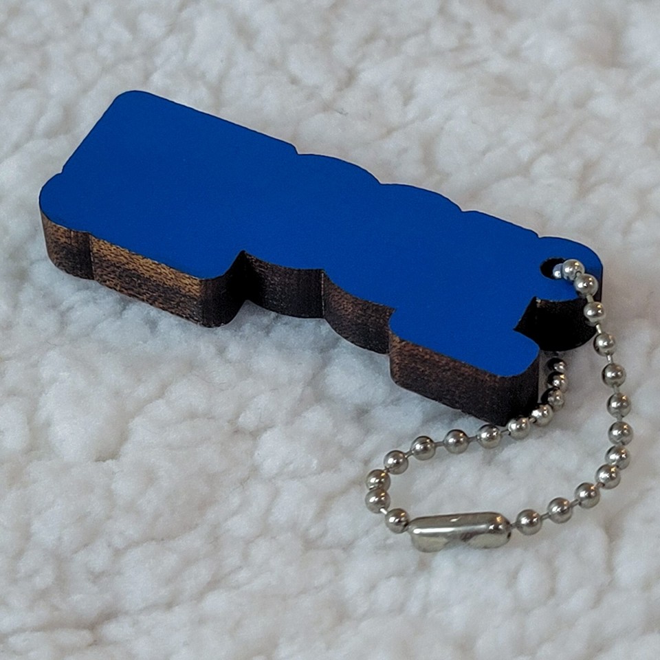 ILLEST Bold Wood Keychain Blue decorative accessory jdm racing drift ...