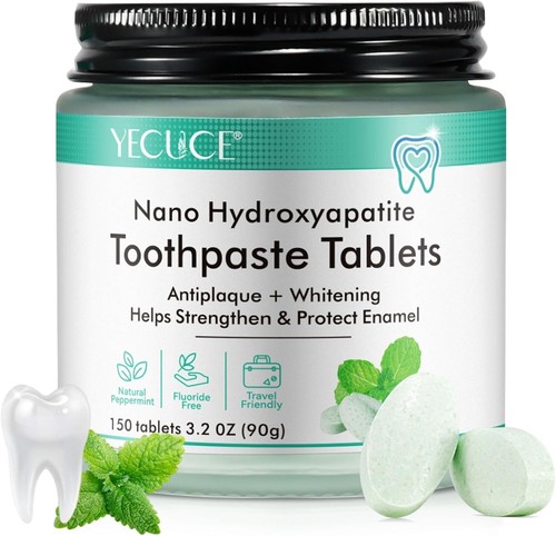 Teeth Whitening Tablets x150 Nano Hydroxyapatite Chewable Enamel ...