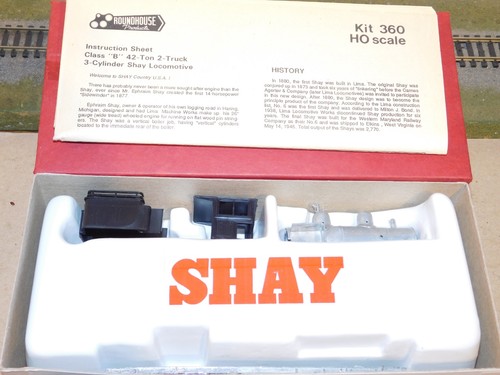 Roundhouse Undec. Shay Logging Locomotive w/ Sagami Motor & Superdetail ...