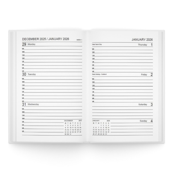 A5 2026 Colour Block Diary - Week A Page Dates Journal Dates Organiser ...