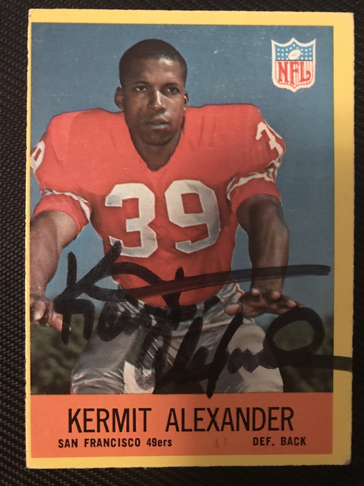 KERMIT ALEXANDER 1967 PHILADELPHIA SIGNED AUTOGRAPHED CARD #170 SF ...