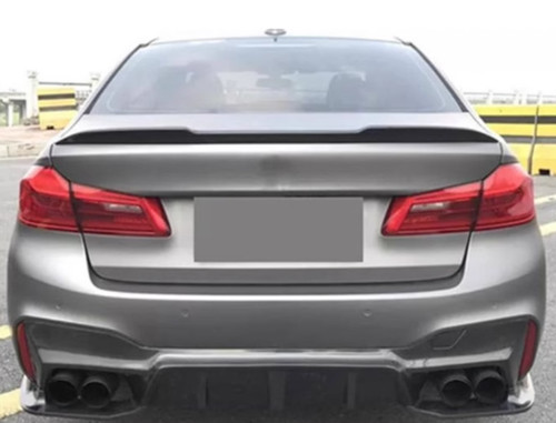 CS Style Rear Spoiler Wing Glossy Black for 2017-2022 BMW 5 Series G30 ...