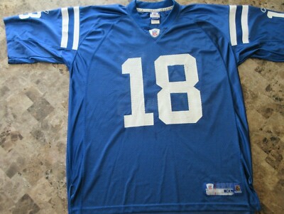 Payton Manning Authentic Reebok NFL Colts #18 Jersey Size XL | eBay