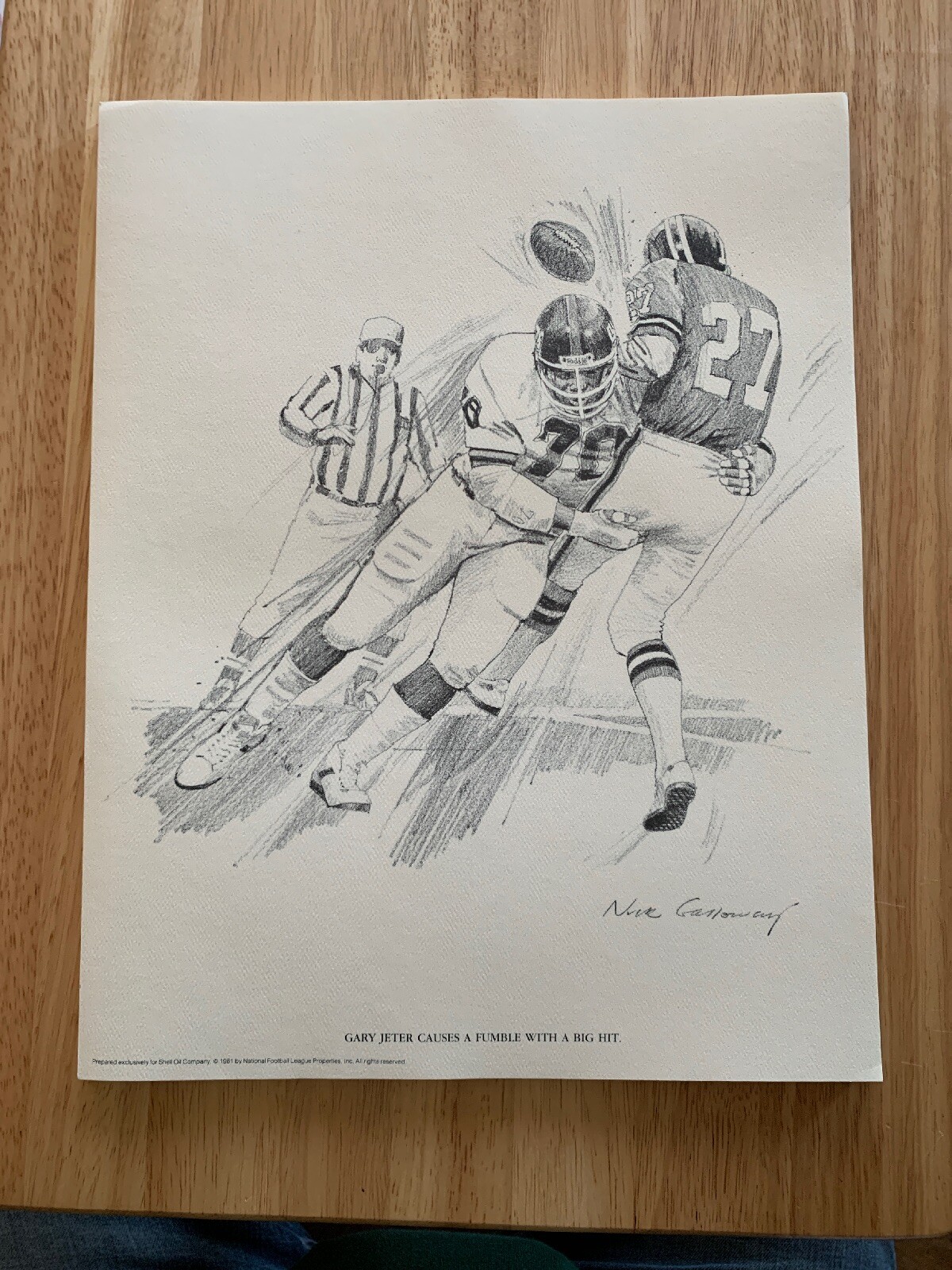 Lot Of 40 GARY JETER NY GIANTS ORIGINAL 1981 SHELL OIL 11X14 LITHOGRAPH ...