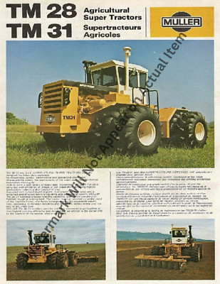 Muller TM28 TM31 Tractor Sales Ad Brochure Vintage Photograph Print 8 ...