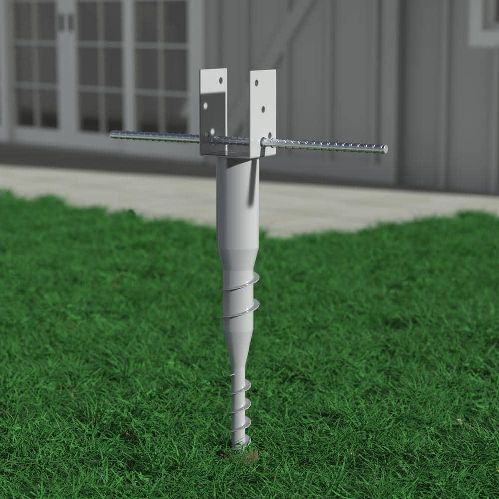 Ground Screw No Dig Post Anchor Galvanized Steel Outdoor Fence Mailbox ...