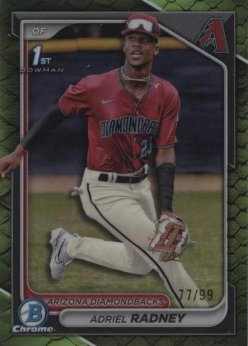 2024 Bowman Chrome - Prospects Adriel Radney #BCP-191 Green Reptilian ...
