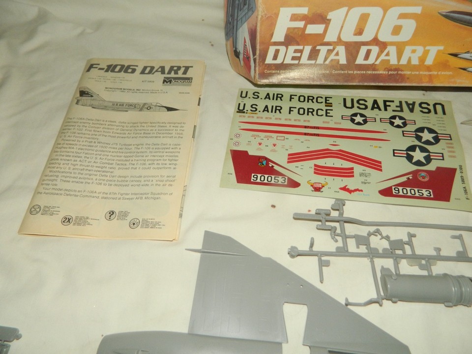 Monogram 1:48 Lot F-100 Super Sabre, F-102 Delta Dagger, & F-106 Delta ...