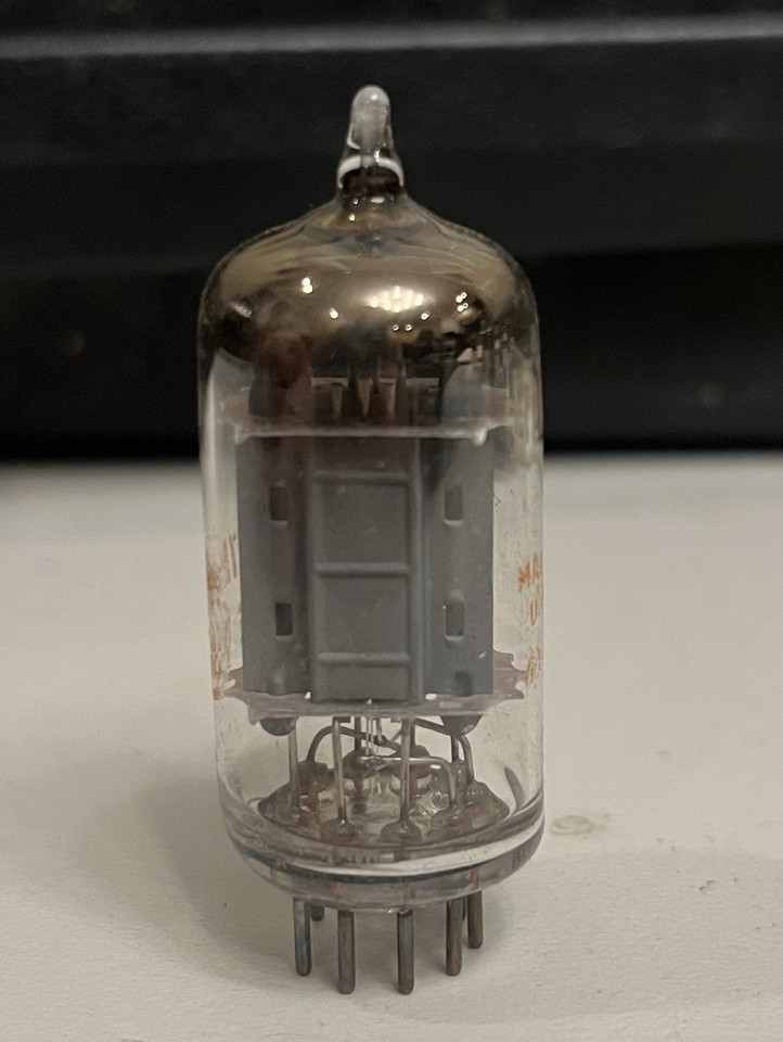 RCA 12AX7 Long Grey Plate Red Label Tube TESTED | eBay