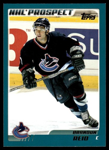 2003 Topps #325 Brandon Reid - Vancouver Canucks | eBay