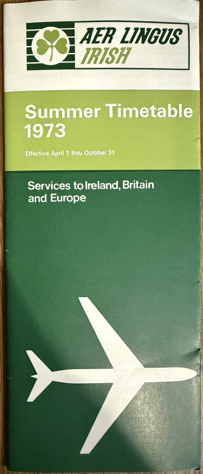 AER LINGUS AIRLINES SUMMER 1973 TIMETABLE ROUTE MAP VINTAGE | eBay