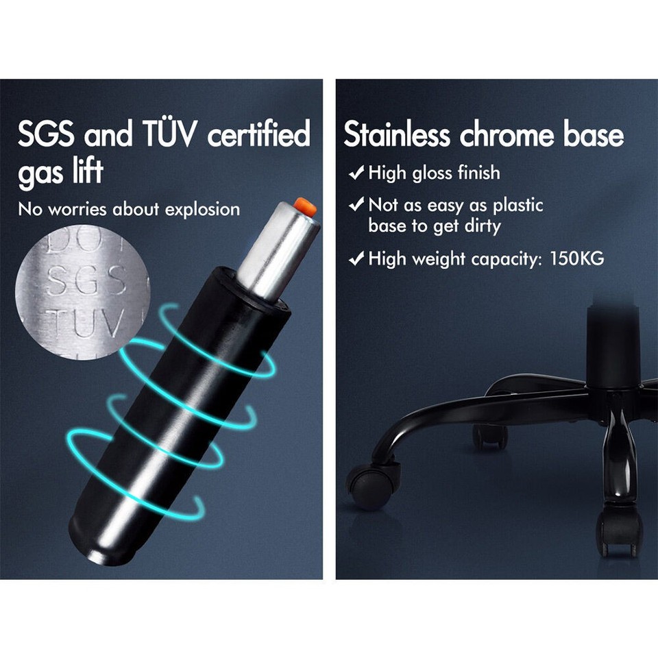 ELFORDSON Massage Office Chair Executive Recline Footrest Swivel ...