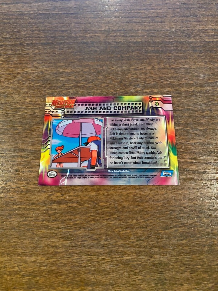 Mewtwo Strikes Back Movie Animation Edition Ash & Company Pokémon Card ...