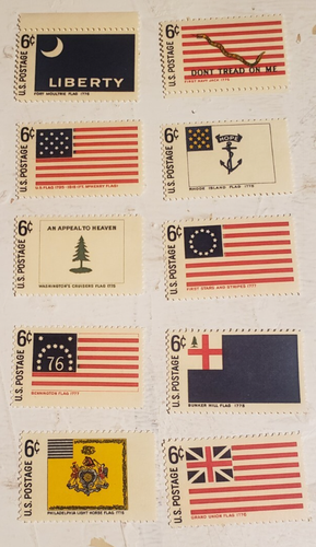 US MNH Postage Scott #1345 - #1354 Historic Flags 6c Singles (1968) | eBay