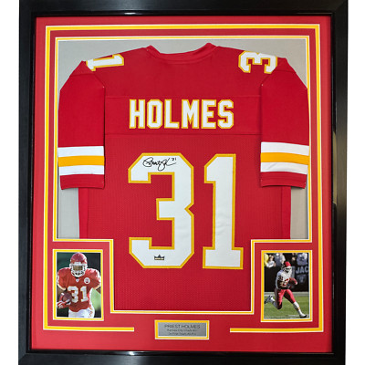 Framed Facsimile Autographed Priest Holmes 35x39 Kansas City Red ...