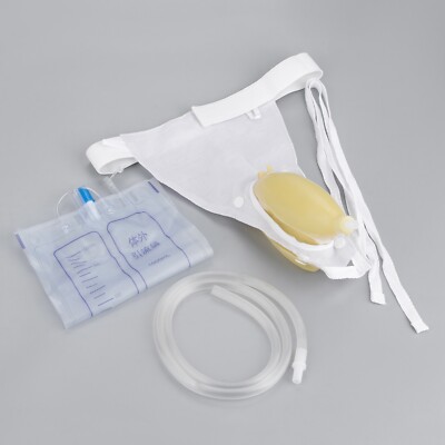 Female 1000ml Medical Care Night Drainage Urinal Bag Reusable Bed Pee ...